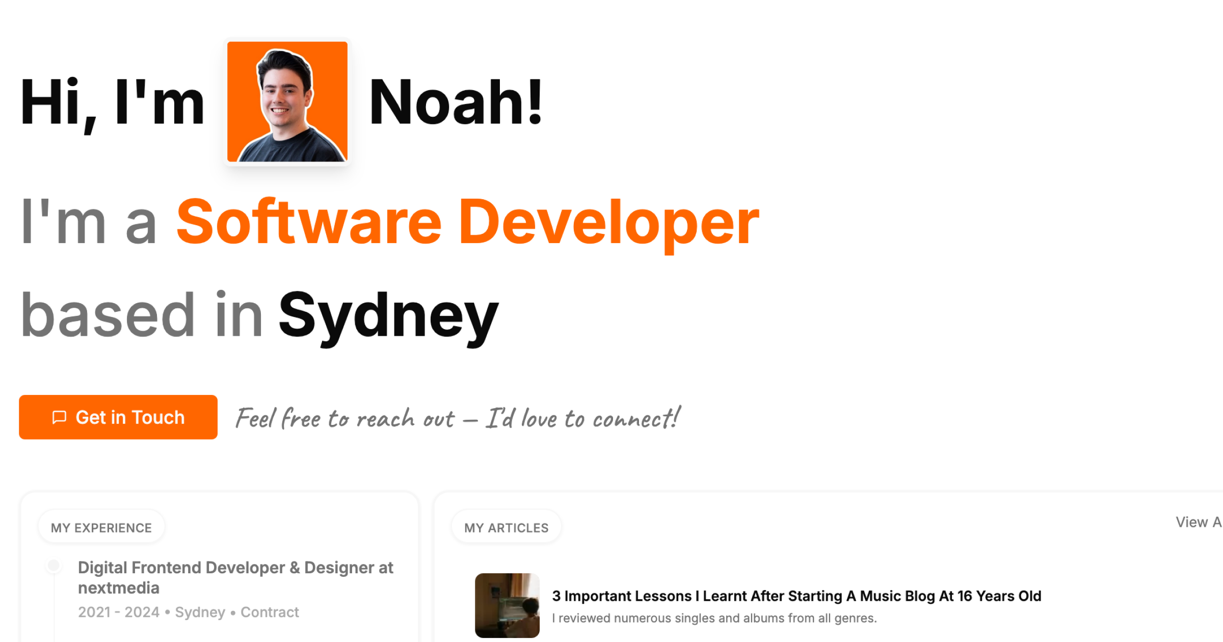 Noah Penza - Software Developer